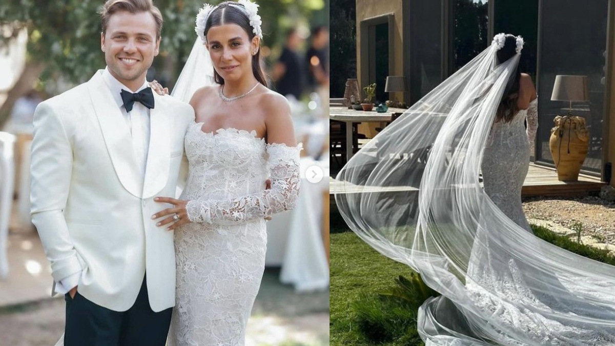 Tolga Sarıtaş ile Evlenen Zeynep Mayruk'un Gelinliği ve Duvağı Çok ...